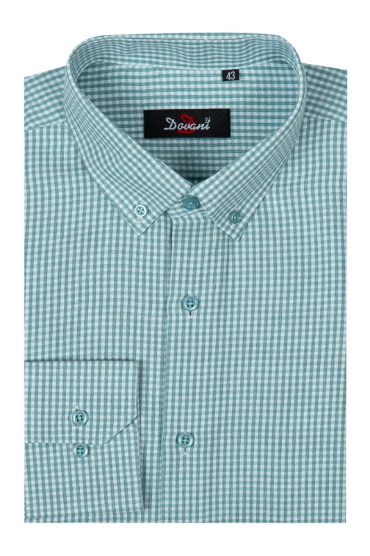 Camasa in carouri verzi si albe 7579-5 - DOVANI.ro